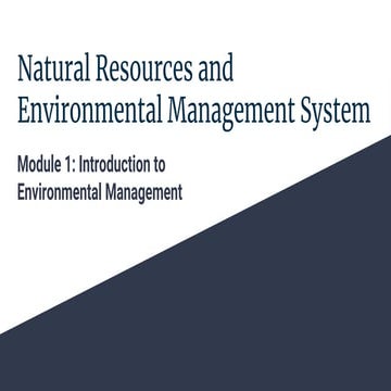 Introduction to Environmental Management | PPTX