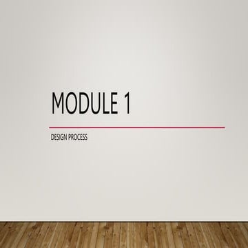 Design and Engineering Module 1 power point | PPT