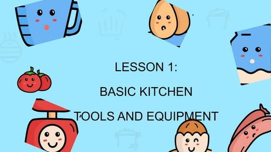 Cookery 7/8 Lesson 1: Basic Kitchen Tools and Equipment | PPTX ...