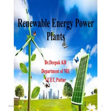 Introduction to Renewable Energy Plantpptx | PPT