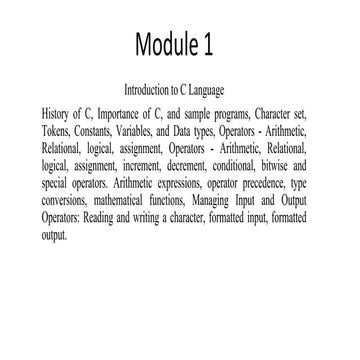 Std 10 computer chapter 10 introduction to c language (part1) | PPTX