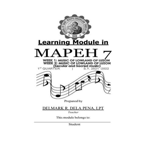 Module 1 2 mapeh 7 (music) | PDF