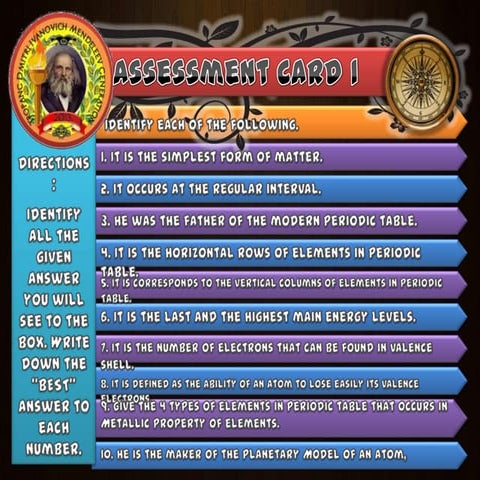 Module 1 3. assessment card 1-3 | PPTX