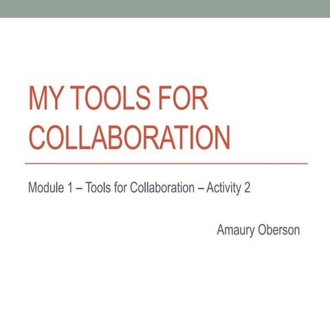 Module 1 Activity 2 | PPT