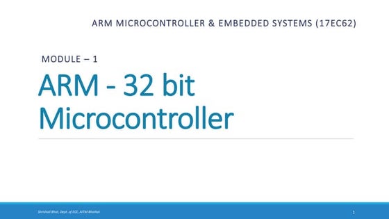 ARM 32-bit Microcontroller Cortex-M3 introduction | PDF | Operating Systems | Computer Software ...