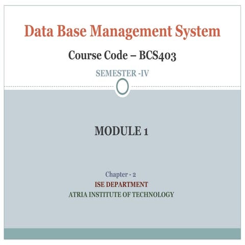 Module 1 Chapter 2 Dbmspptx Complete Ppt Of Dbms Module 1 Chapter 2 Ppt 2833