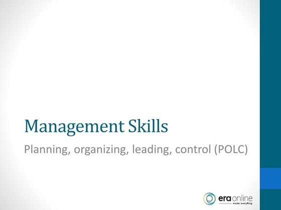 Management tasks | PPT