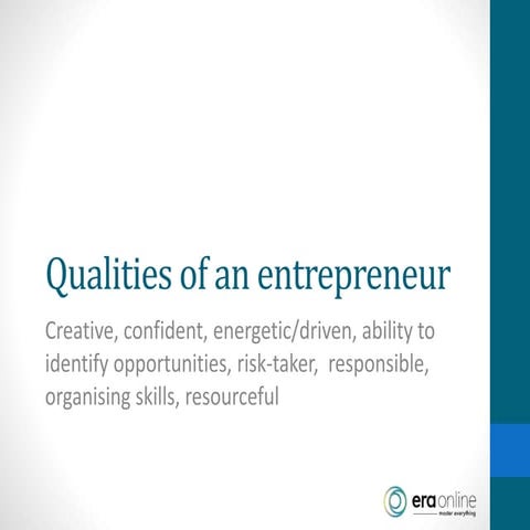 Module 1 qualities of an entrepreneur 2 | PPTX