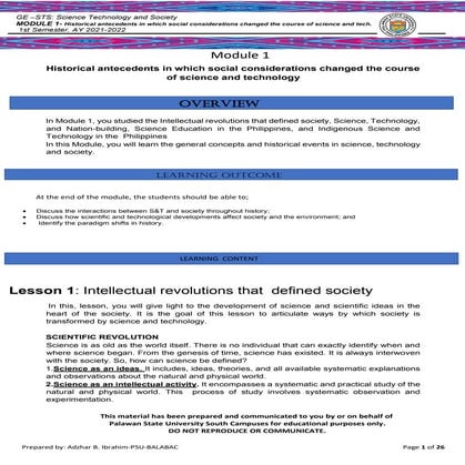 STS - LESSON 3 INTELLECTUAL REVOLUTION.ppt