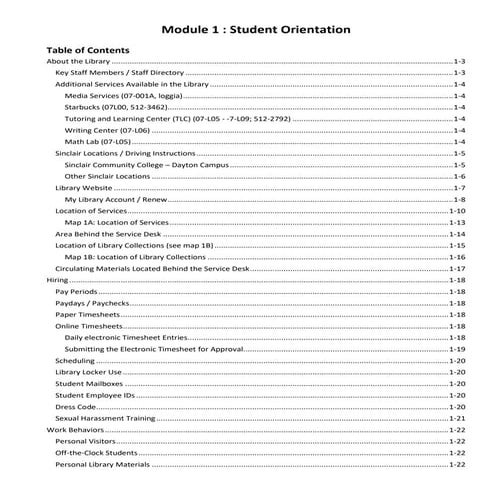 Module 1 student orientation | PDF