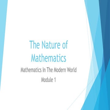 The Nature of Mathematics | PPTX