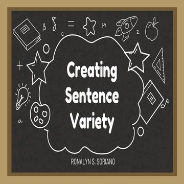 SENTENCE VARIETY | PPTX
