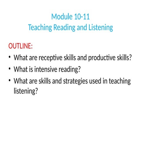 Difference betweem receptive and productive skills | DOCX