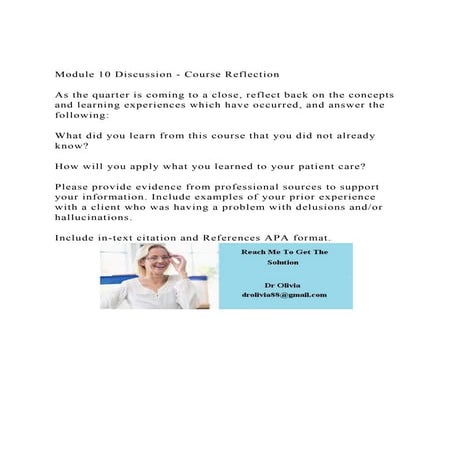 Module 10 Discussion - Course ReflectionAs the quarter is co.docx