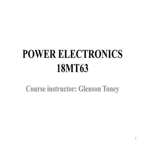 Power electronics and applications of semiconductors devices ...