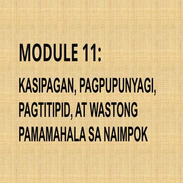 EsP 9-Modyul 11 | PPTX