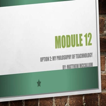 Module 12 Multimedia reflection | PPTX