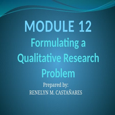 Module 12 || Topic in Senior High School | PPTX