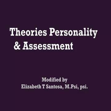 Module: Theory about personality of human | PDF