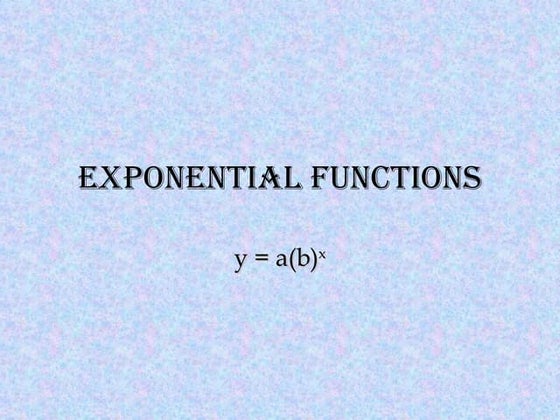 Application of exponential functions | PPT