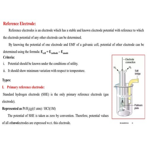 Engineering Chemistry Module 1 : Reference Electrodes | PDF