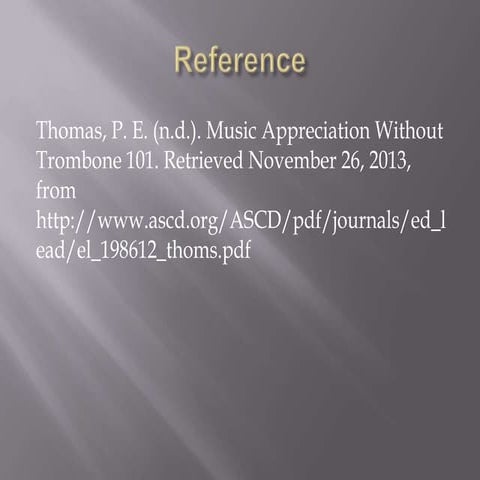 Music Appreciation | PPT