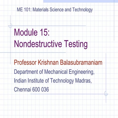 Nondestructive testing | PPT