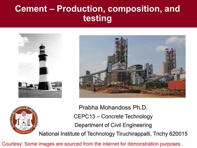 Cement manufacturing process | PPTX