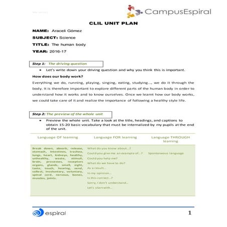 Module 1 activity clil unit plan.araceli gómez | DOCX
