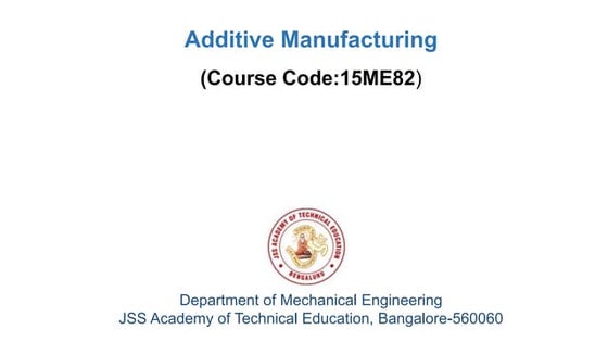 3D PRINTING - LIQUID AND SOLID BASED ADDITIVE MANUFACTURING | PPT