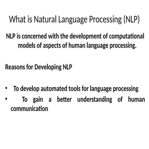 Natural language processing module 1 chapter 1 | PPT