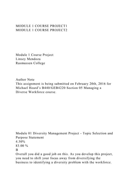 Module 1 Course Project1module 1 Course Project2docx 6996