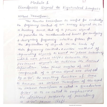 Notes for Digital Communication Module 1(18EC61) | PDF