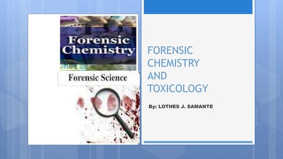 Chapter 1 forensic chemistry | PPTX