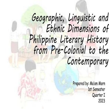 Module 1 Geographic, Linguistic and Ethnic Dimensions of Philippine ...