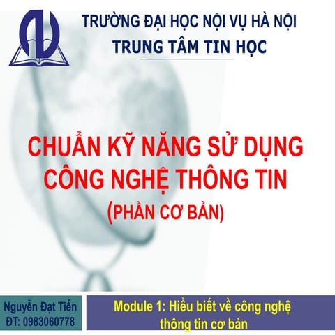 Module1_Chuẩn kỹ năng sử dụng CNTT cơ bản | PDF