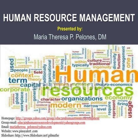 Module 1 human resource management | PPTX