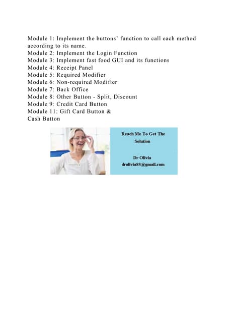 Module 1 Implement The Buttons Function To Call Each Method Accorddocx