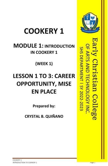 Introduction to classical and modern cuisine | PDF