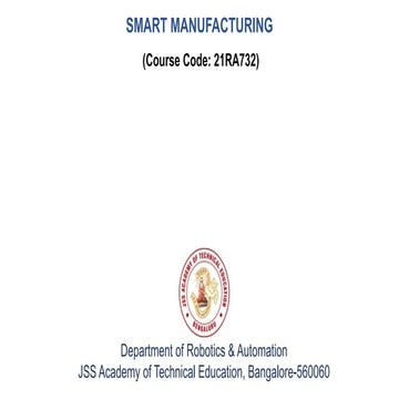 Module 1 Introduction to Smart Manufacturing | PPTX | Mechanical and ...