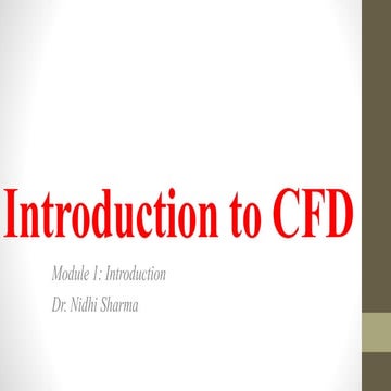 Introduction to Computational Fluid Dynamics | PPT