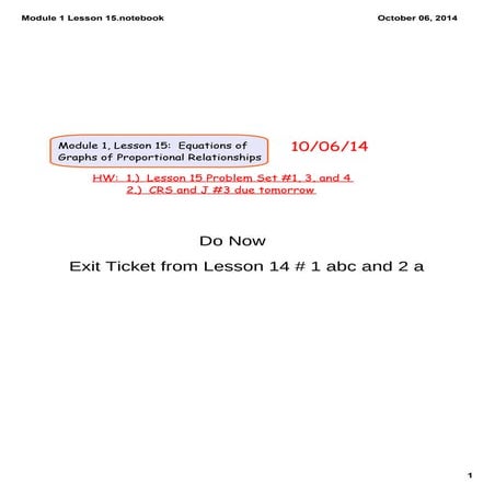 Module 1 lesson 15 | PDF