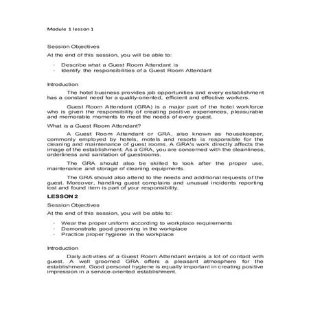 Housekeeping; Handling Guest Request and Complaints.pptx