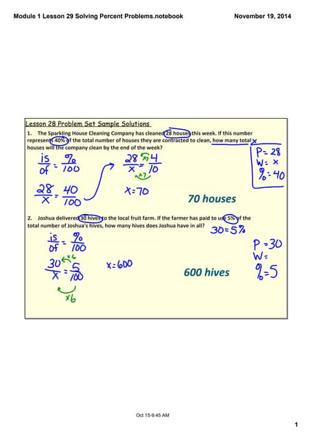 Module 1 lesson 29 solving percent problems | PDF | Coupons and ...