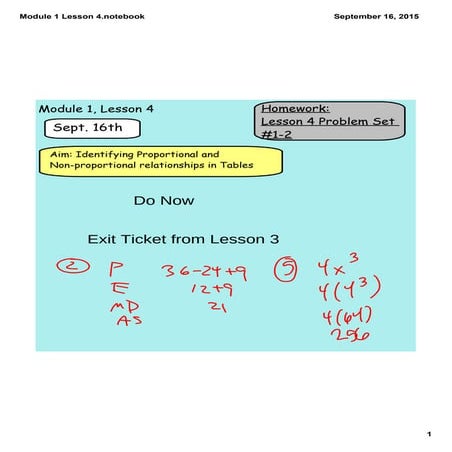 Identifying Proportional Relationships in Tables | PDF