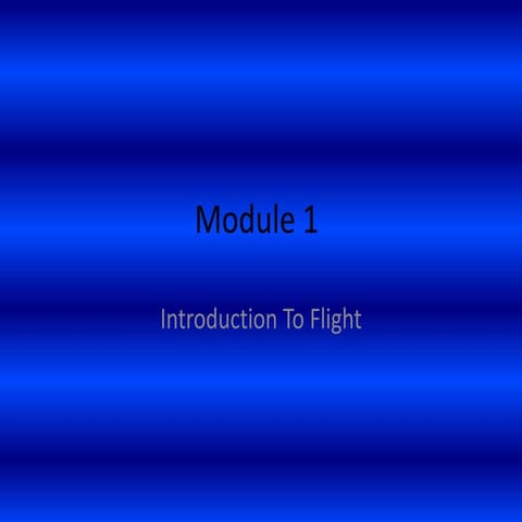 Module 1 Introduction To Flight | PPTX