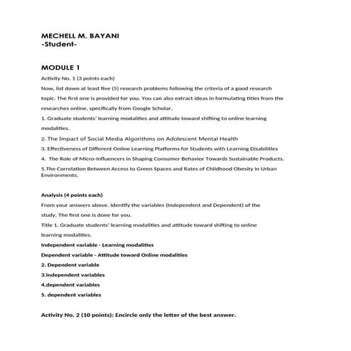 MODULE 1 M, BAYANI.docx for thesis writting | DOCX