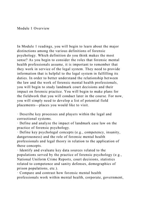 History Of Forensic Psychology | PPTX | Crime & Harmful Acts to Individuals, Society & Human ...