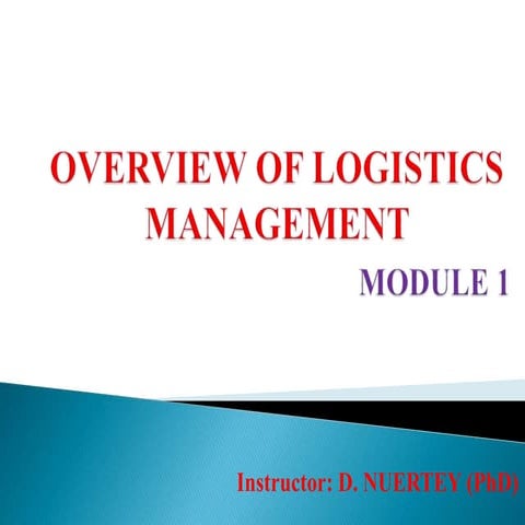 Module 1 Overview of Logistics Managment.pptx