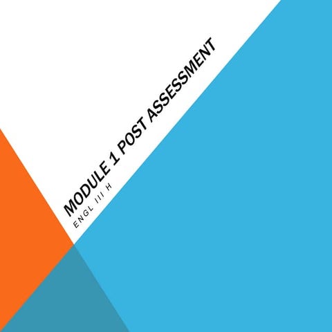 Module 1 post assessment | PPTX